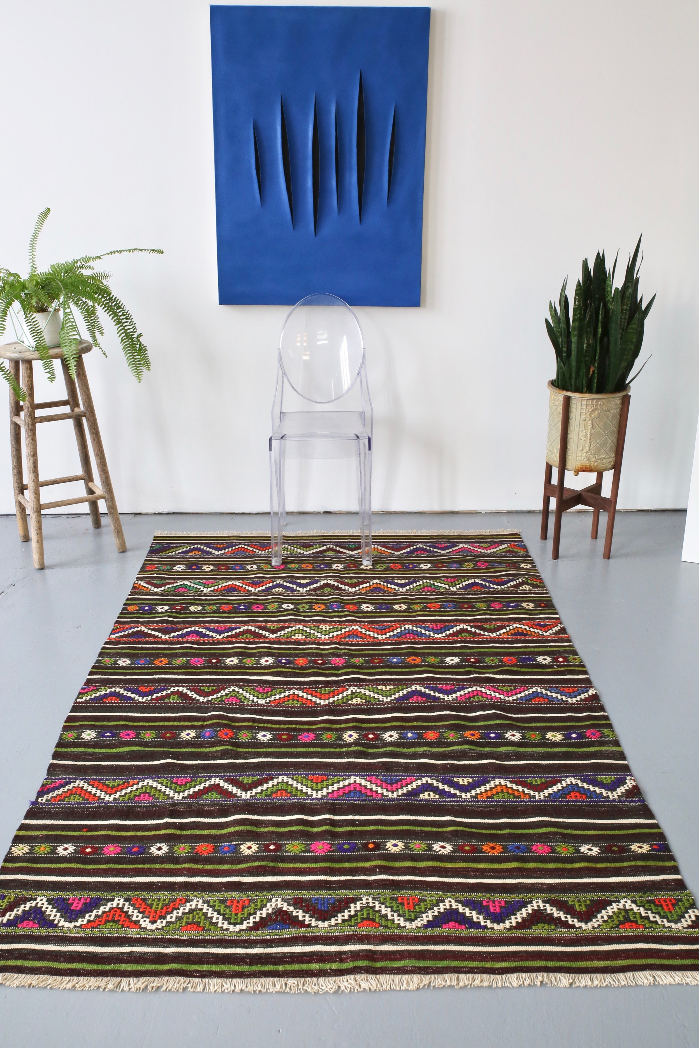 Vintage Anatolian Cicim Kilim Rug