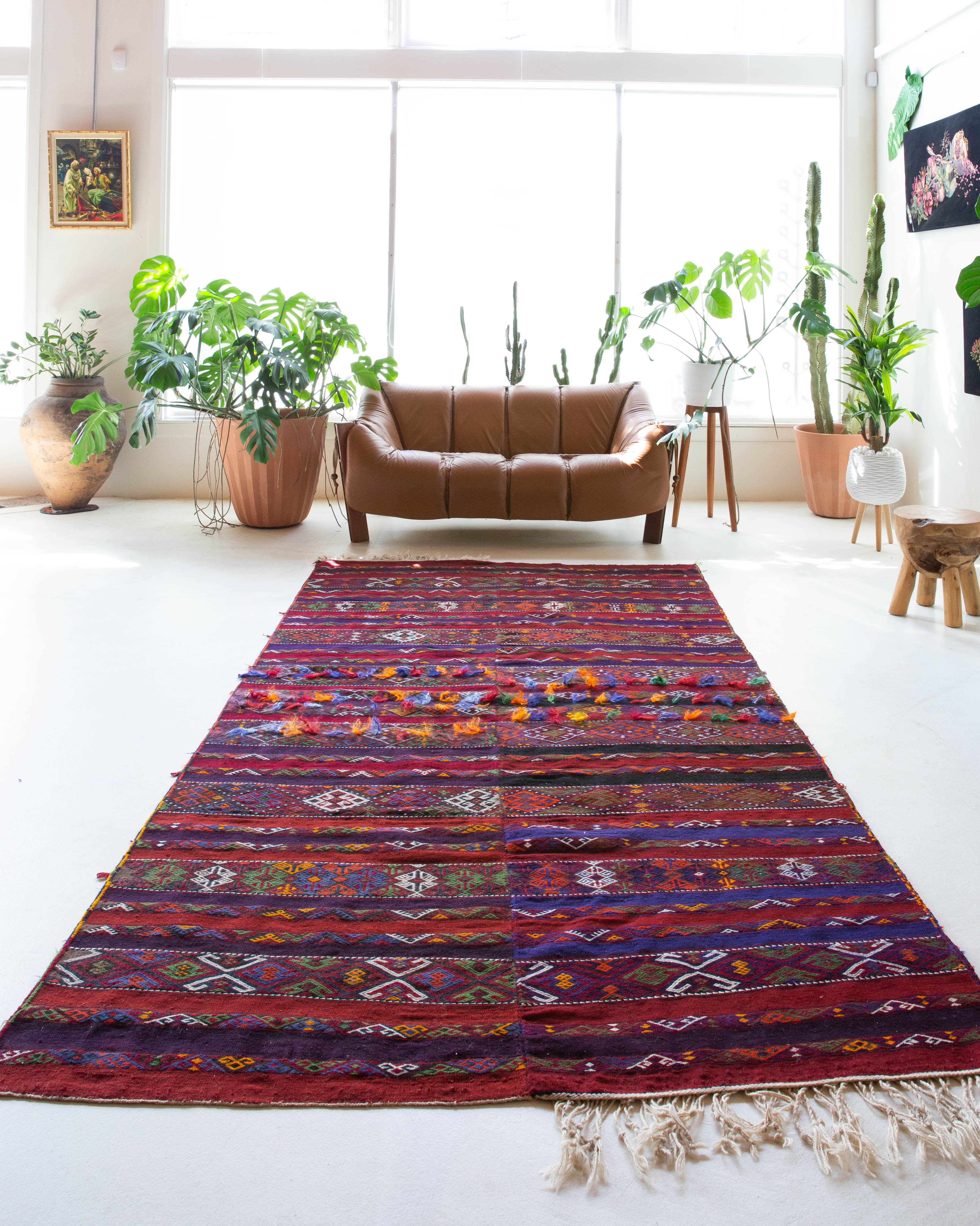 Semi-antique Adana Kilim Rug