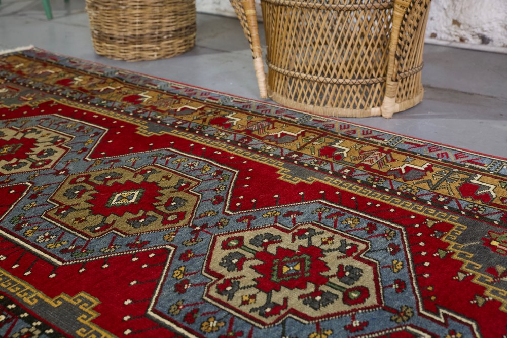 Vintage Kayseri Yahyali Rug 4.3ftx8.4ft