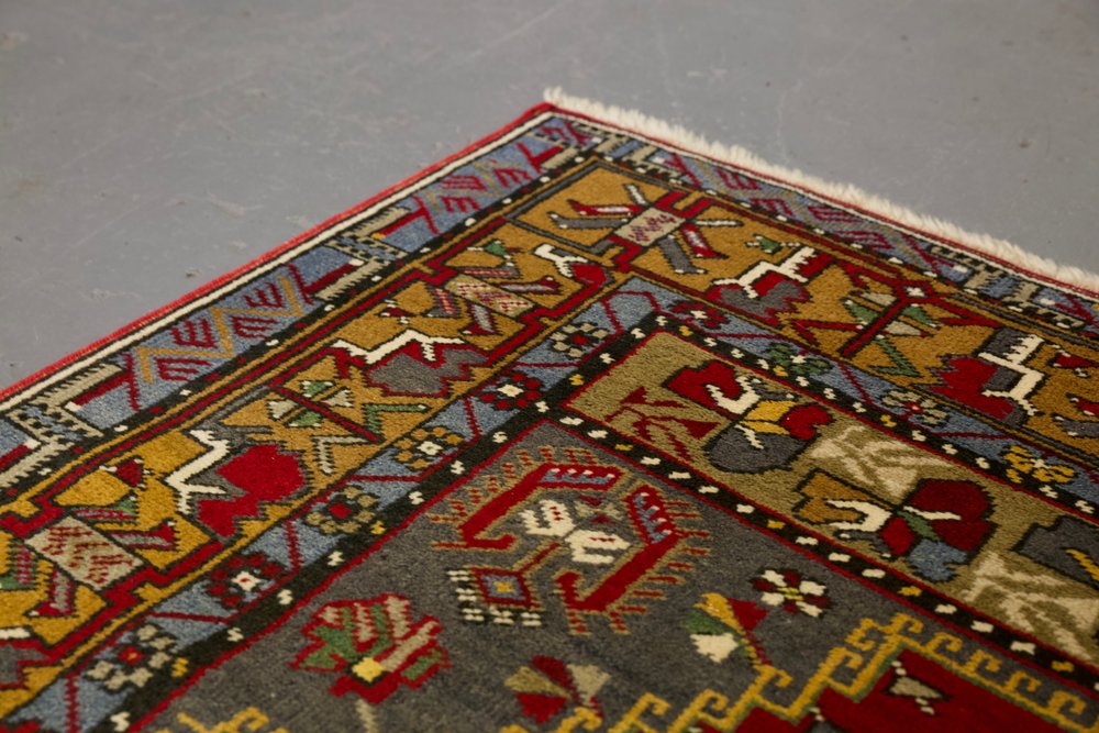 Vintage Kayseri Yahyali Rug 4.3ftx8.4ft