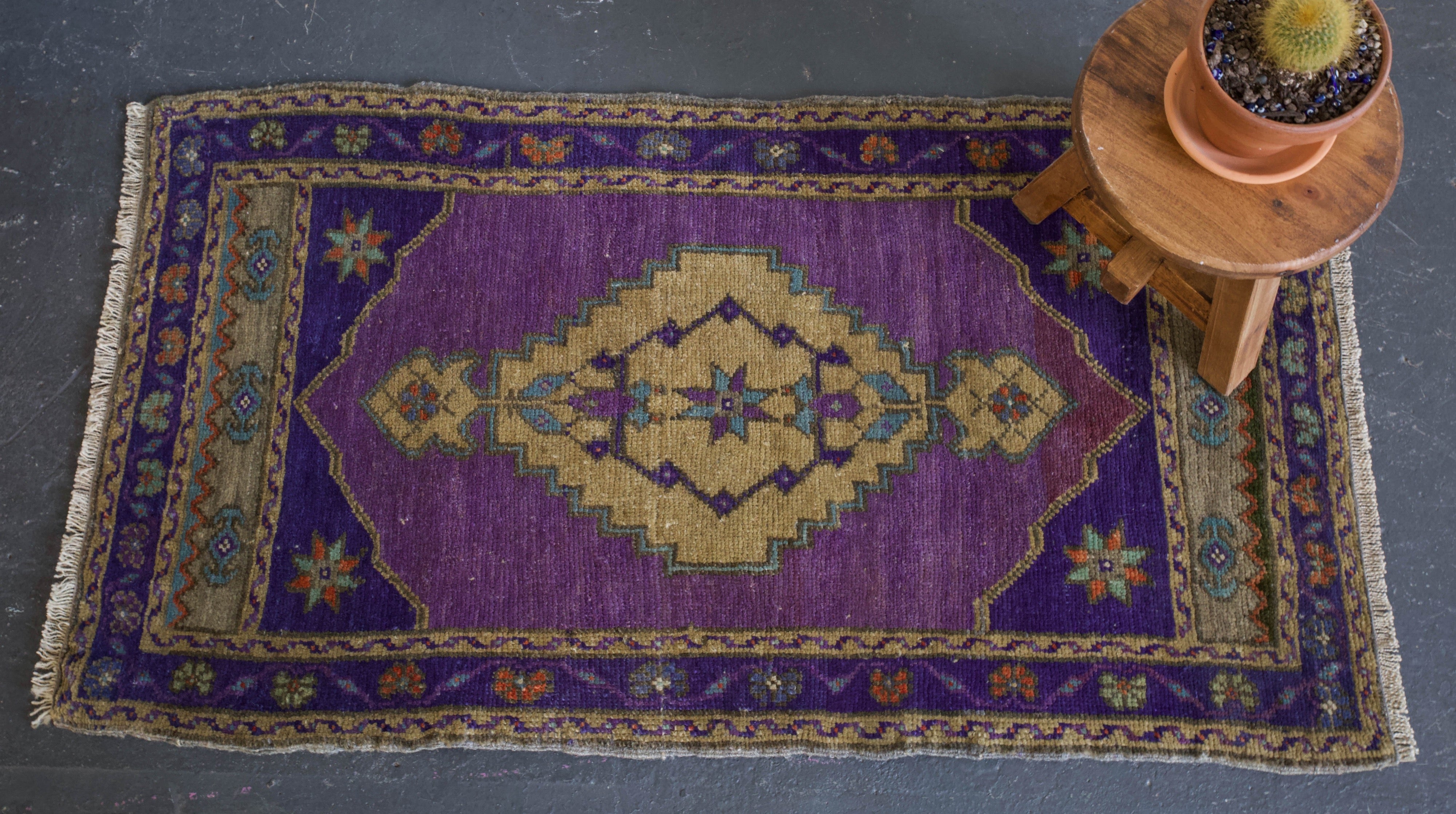 Vintage Mini Turkish Rug